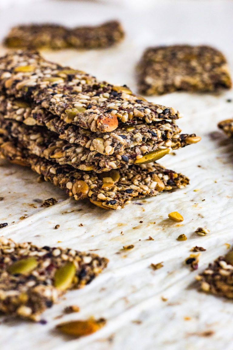 Super Healthy Multi-Seed Crackers